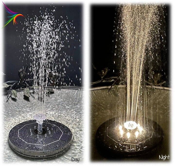 LED Solar Powered Lighted Fountain Disc for Birdbath | Frost Farms ...